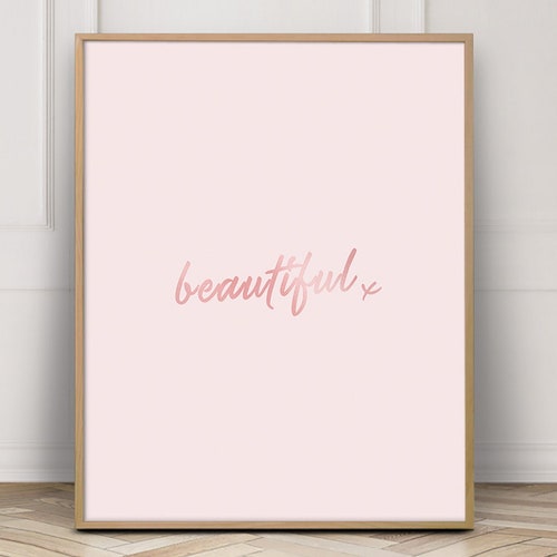 Pastel Pink Wall Art Blush Pink Prints Pale Pastel Poster - Etsy