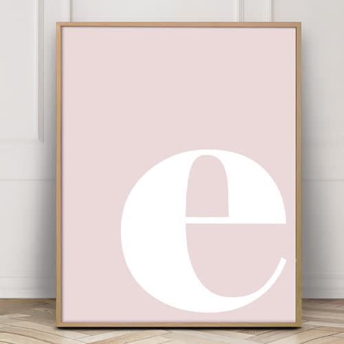 Letter S Print Single Letters Poster Blush Pink Wall Art - Etsy