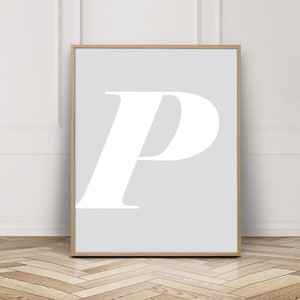 Big Letters for Wall Single Letter Poster Printable P - Etsy