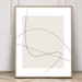 Abstract Line Drawing Earth Tone Wall Art Neutral Abstract | Etsy