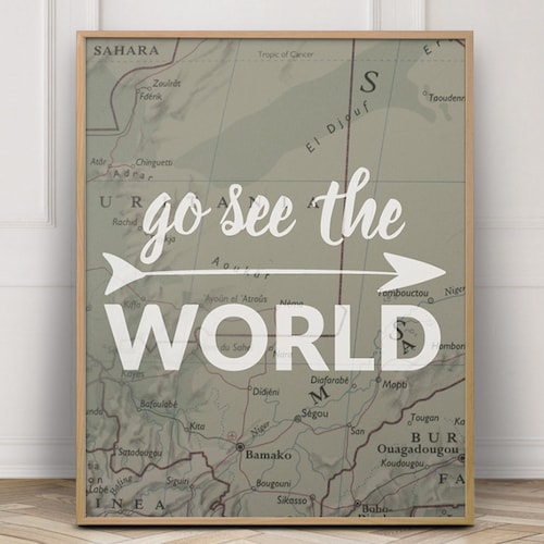 Wanderlust Wall Art Downloadable Quotes Adventure - Etsy