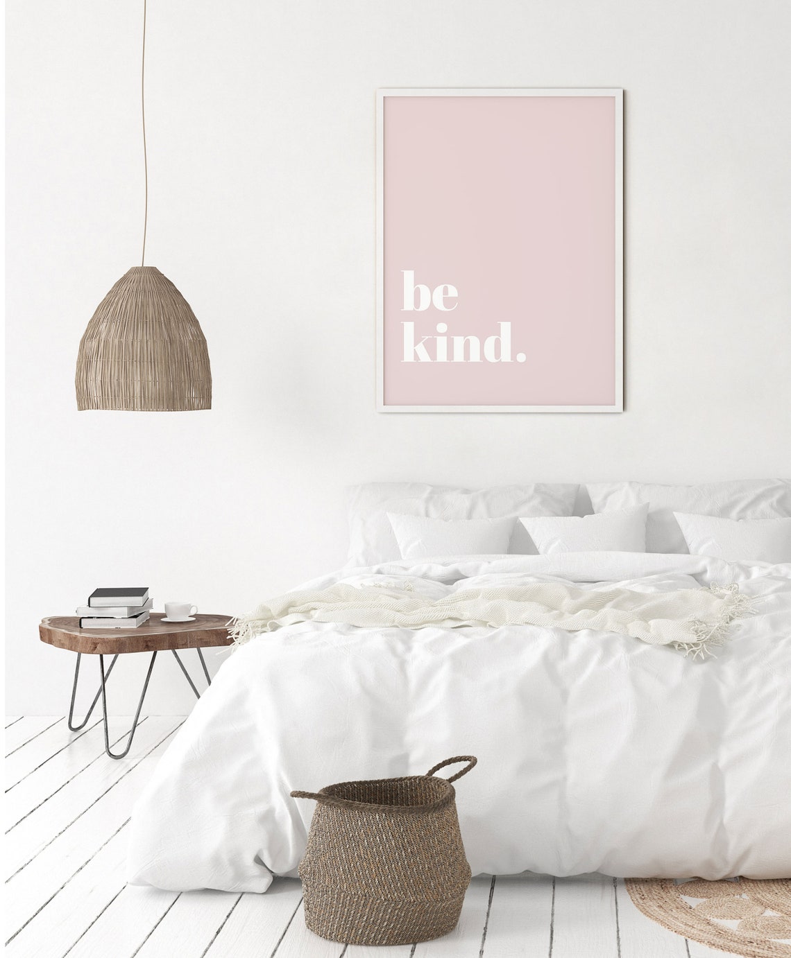 Be Kind Quote Print Kindness Poster Blush Pink Wall Art - Etsy