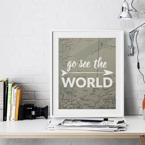 Wanderlust Wall Art Downloadable Quotes Adventure - Etsy