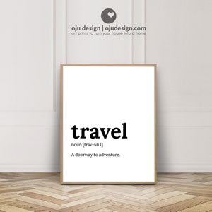 Travel Theme Wall Decor - Wall Art Set of 6 Posters - Pink and Gold ...