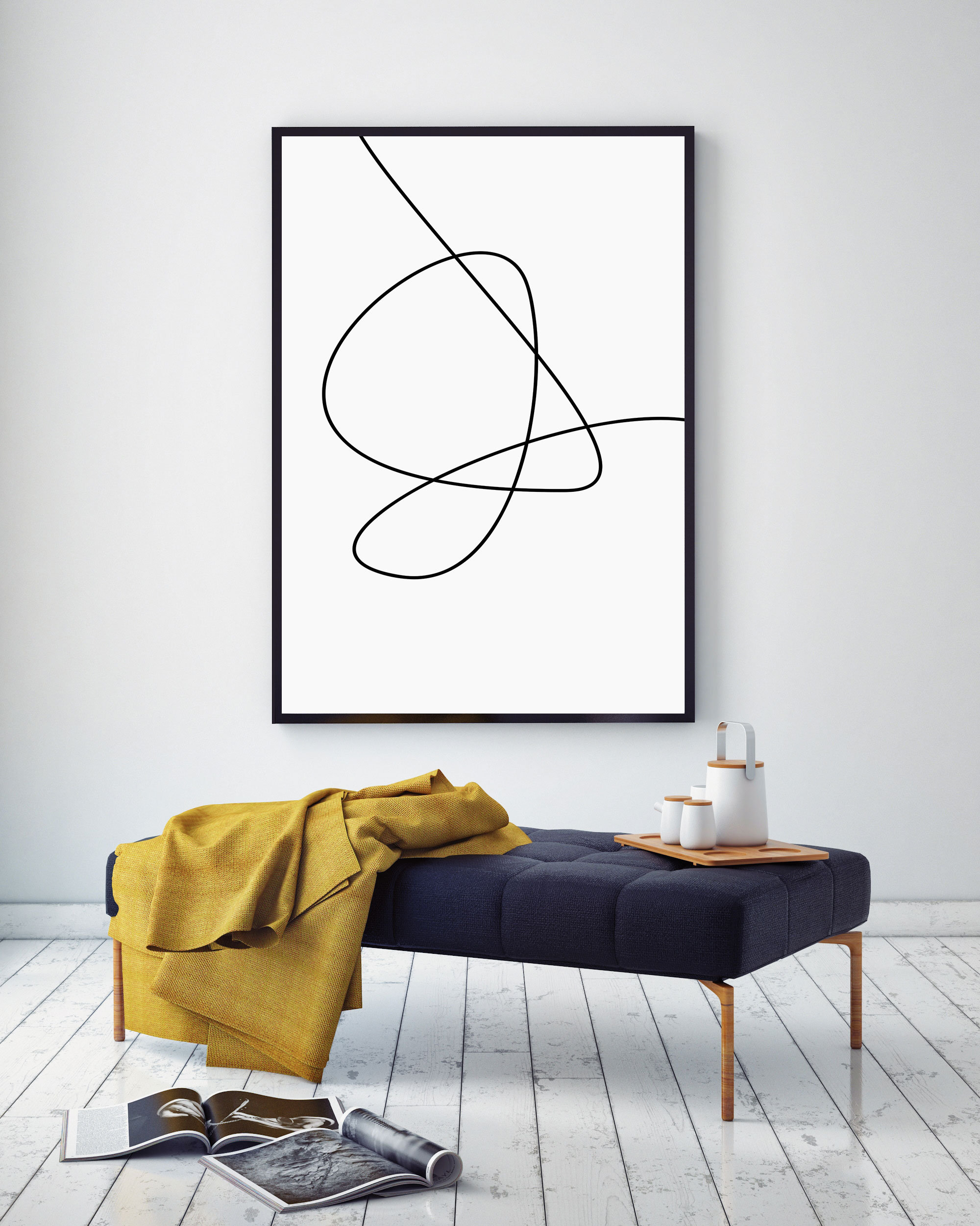 Minimalist Bedroom Minimal Poster Print Minimal Art Poster | Etsy