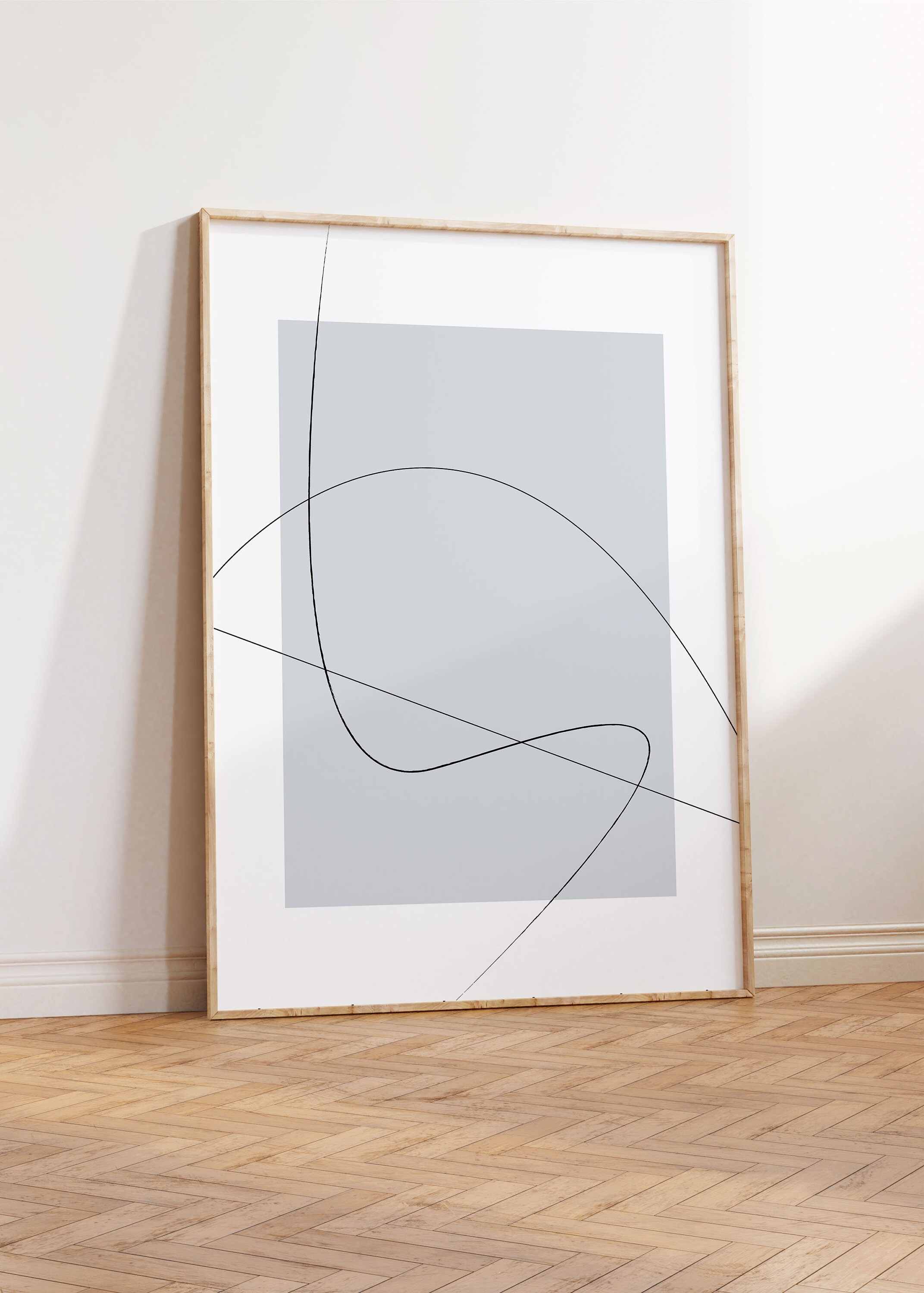 Three Piece Wall Art - Modern Line Drawing Print - Extra Large Wall Art ...