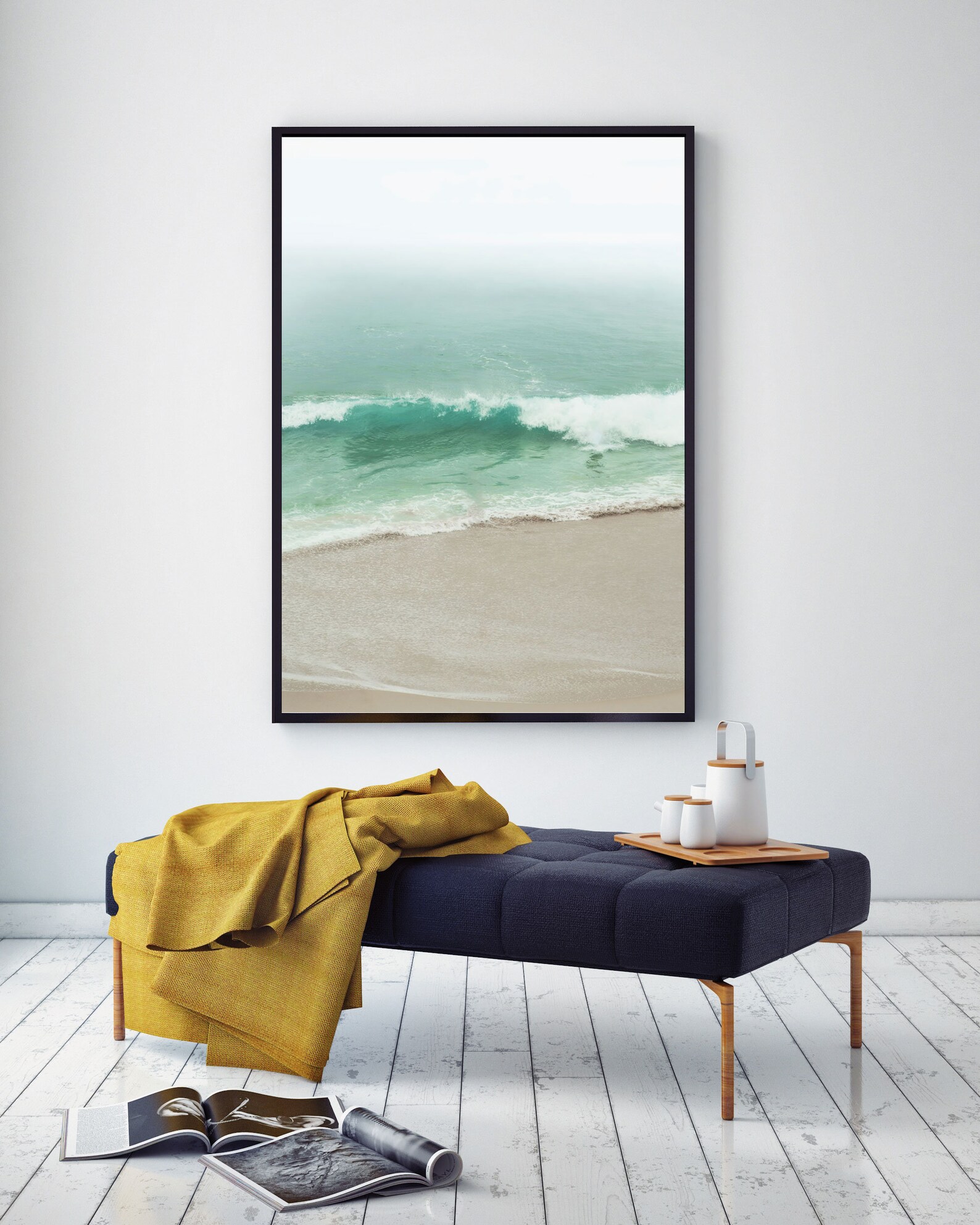 Coastal Posters Wave Artwork Ocean Waves Art Beach | Etsy