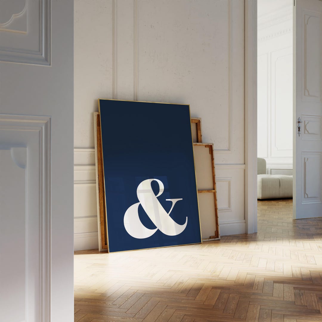 Preppy Room Decor, Ampersand Poster, Ampersand Wall Art, and Sign Wall ...