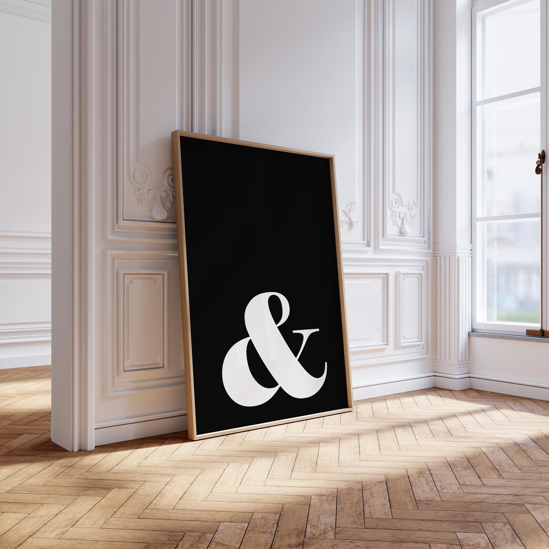 Preppy Room Decor, Ampersand Poster, Ampersand Wall Art, and Sign Wall ...