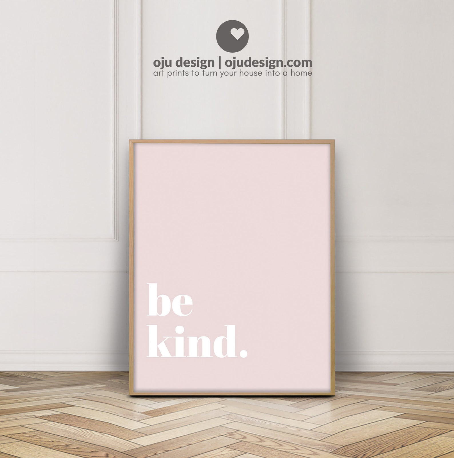 Be Kind Quote Print Kindness Poster Blush Pink Wall Art | Etsy