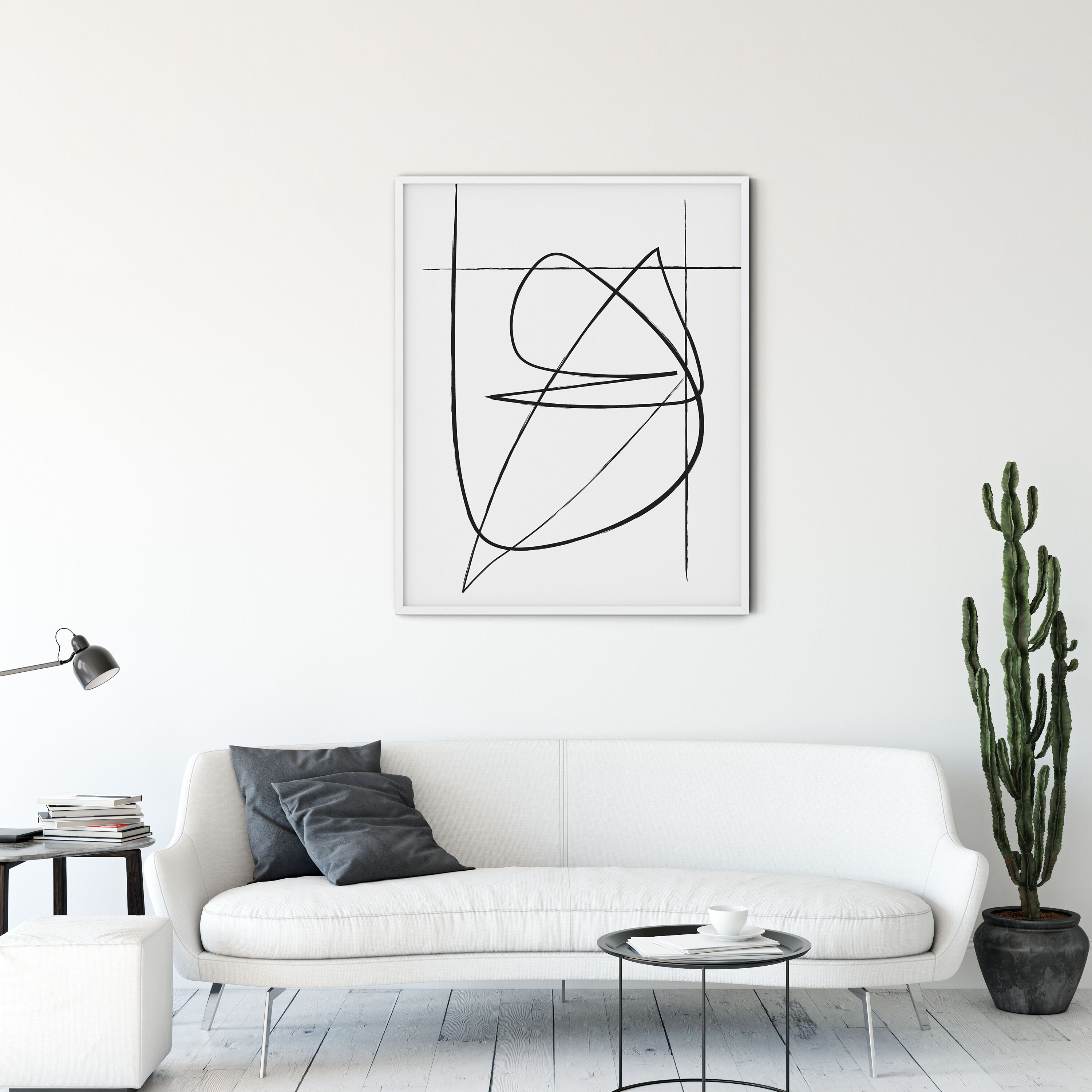 Abstract Lines Print Fine Line Poster Large Size Art 4x6 - Etsy Australia