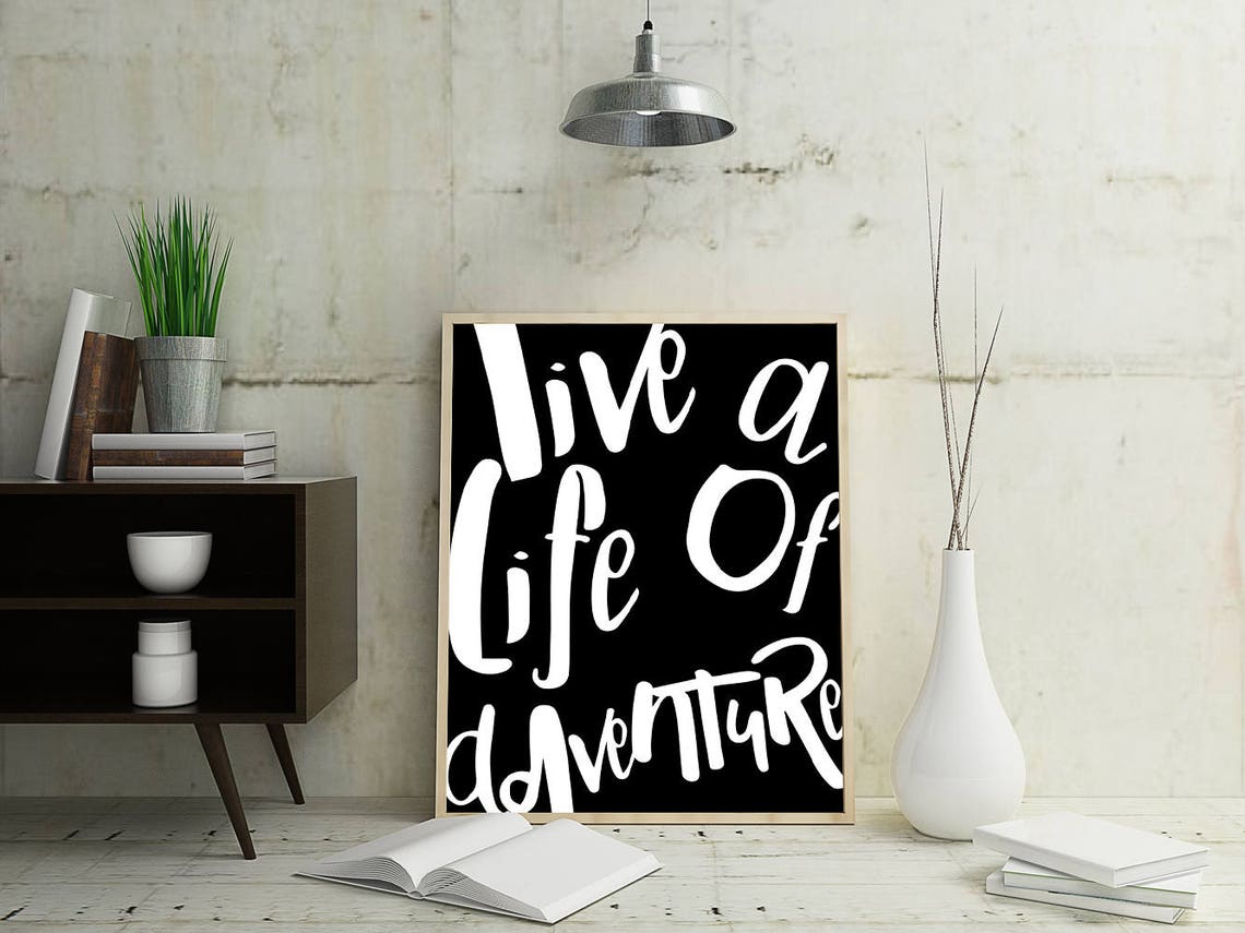 Boho Wall Art Printable Quotes Black and White Art - Etsy