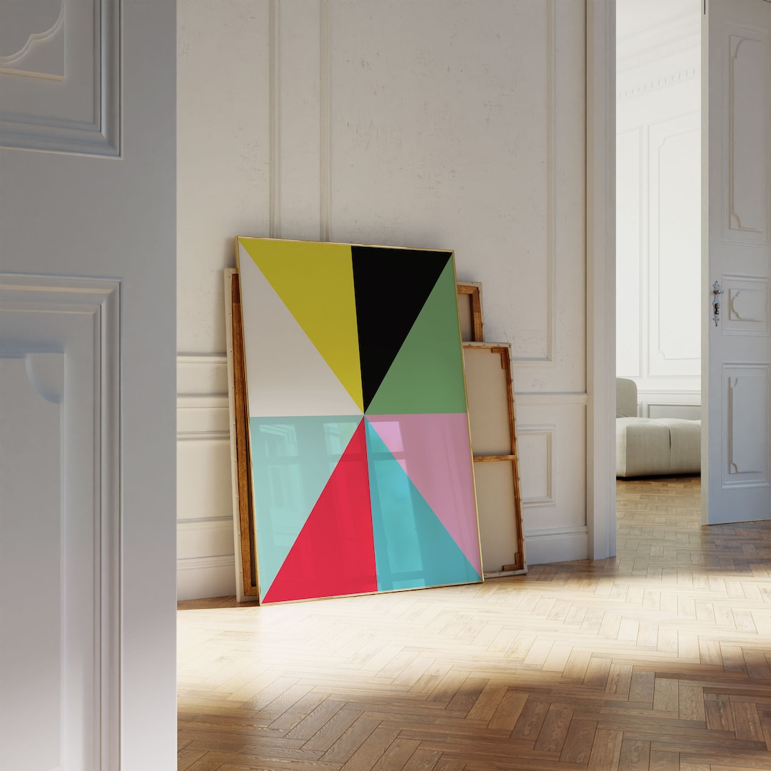 Retro Modern Art, Mid Century Modern, Colorful Prints, Geometric Art ...