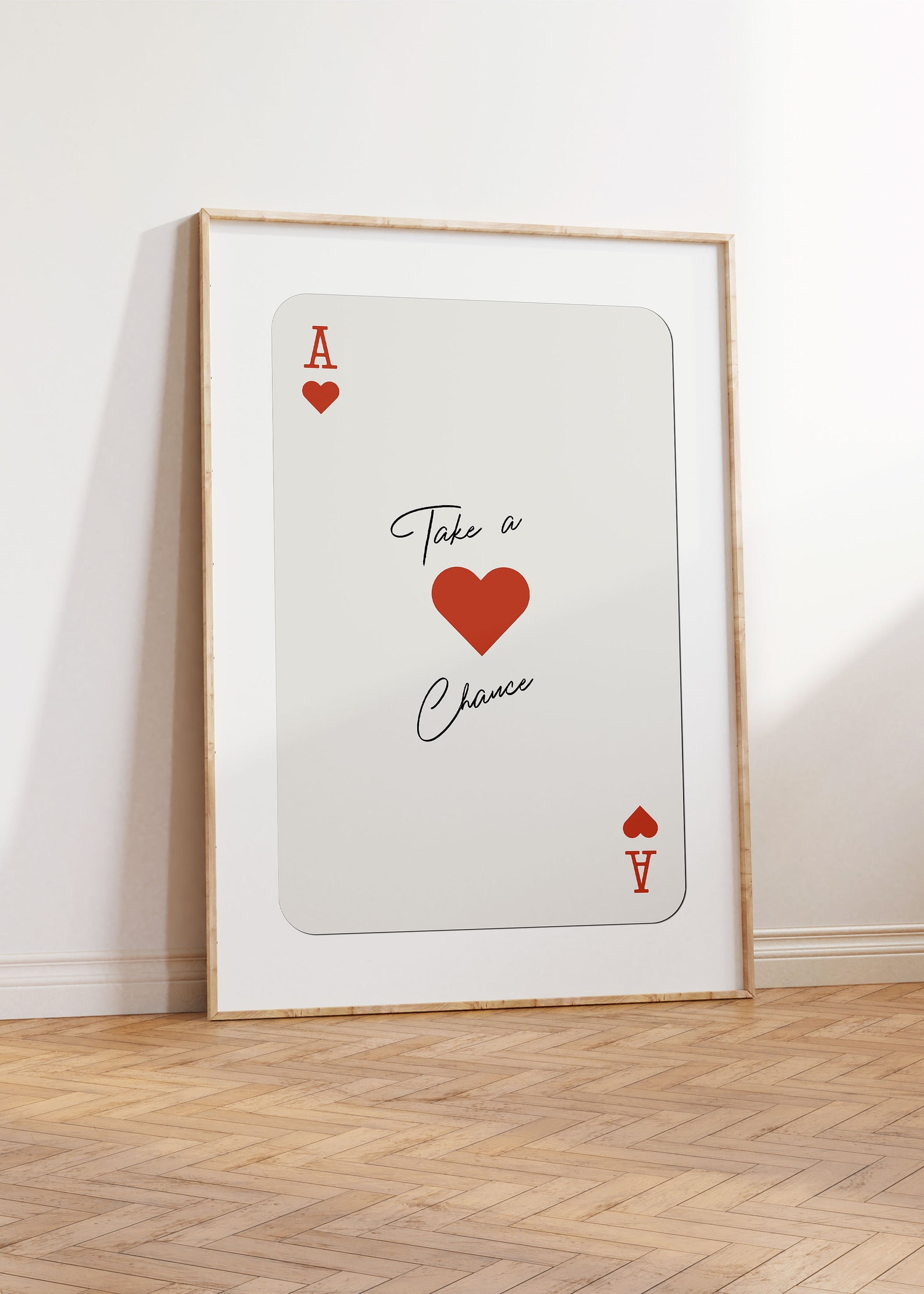 Red Ace Card Poster Ace of Hearts Print Love Quotes Y2K - Etsy