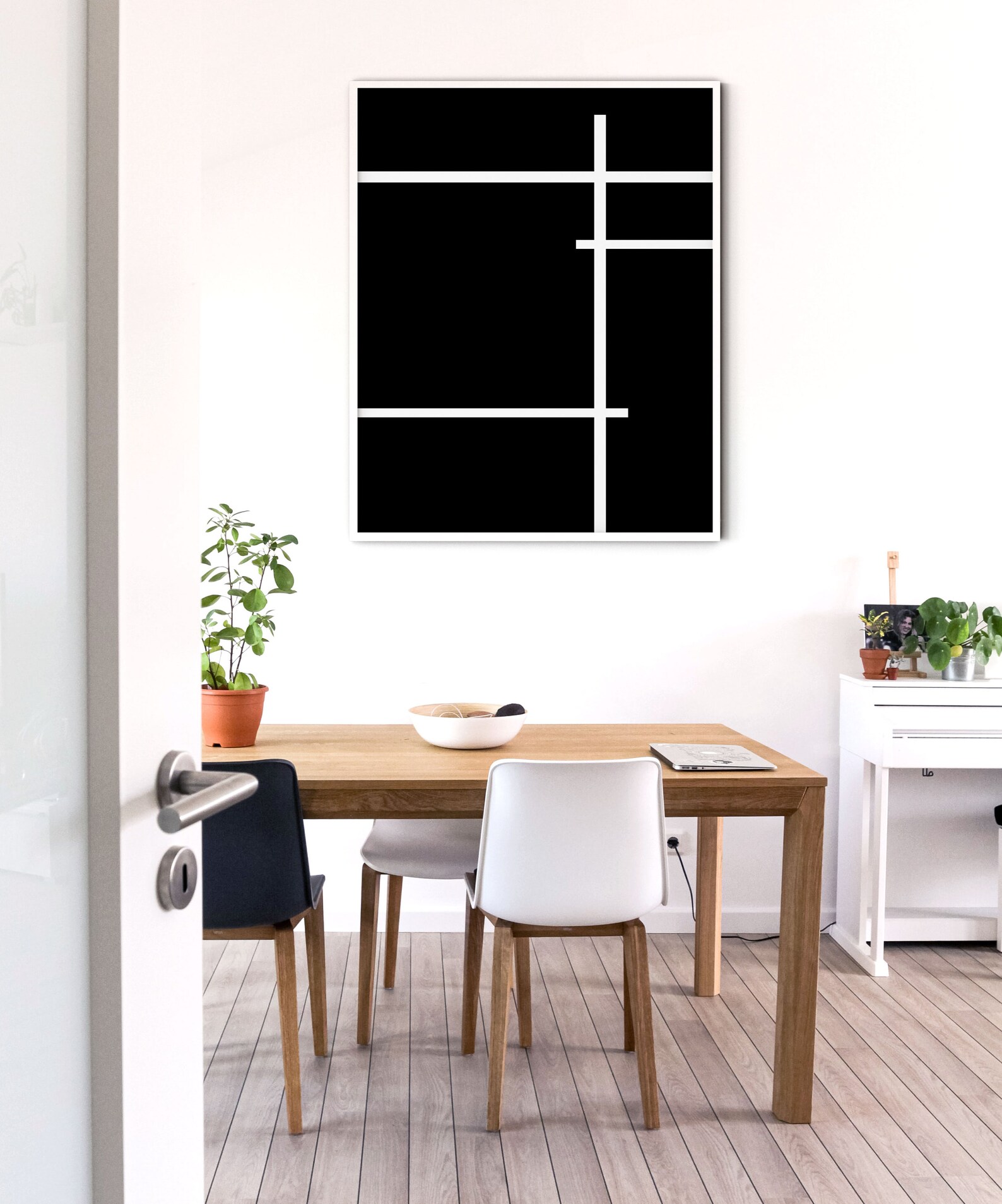 Black Line Picture Black and White Art Mono Print - Etsy
