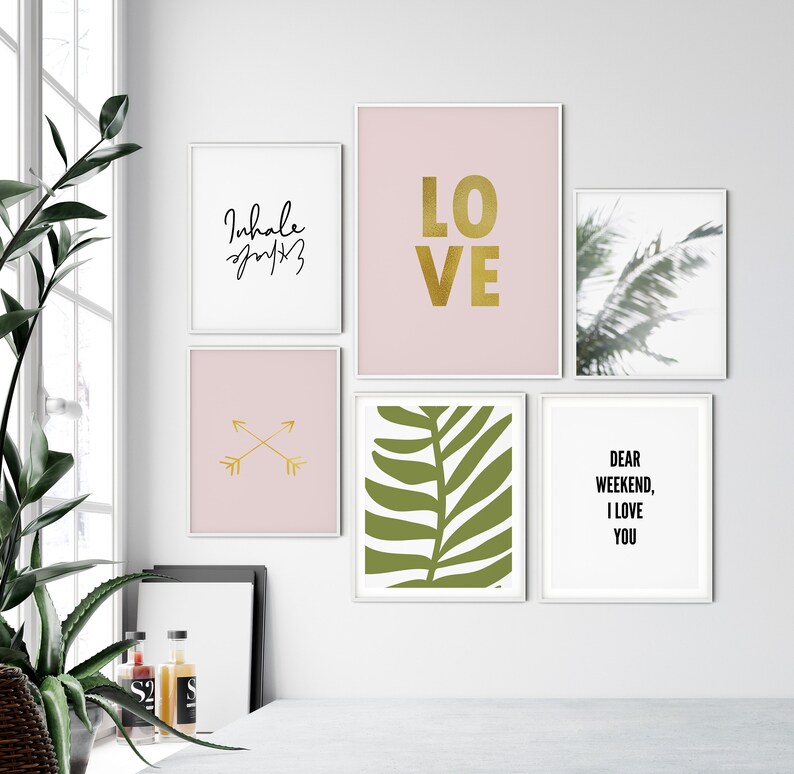 Beach Set of Six Prints Poster Set of 6 Prints Blush Pink - Etsy