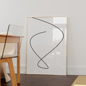 Modern Line Drawing Print - Extra Large Wall Art Abstract - Continuous ...