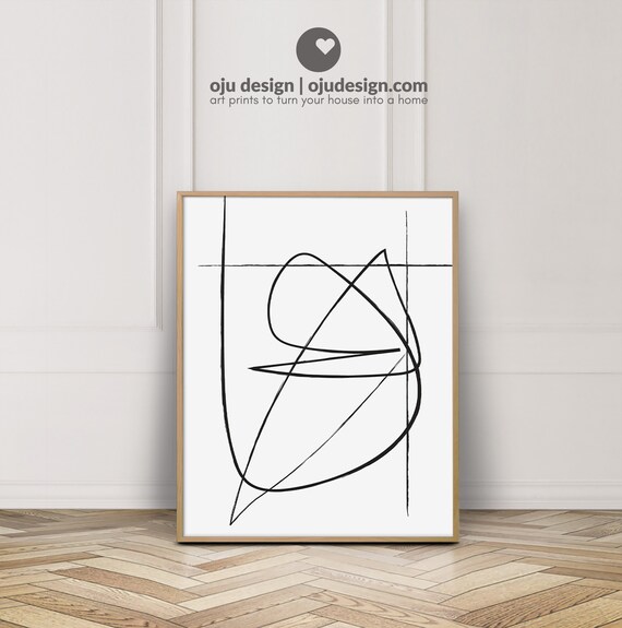 Abstract Lines Print Fine Line Poster Large Size Art 4x6 - Etsy Australia