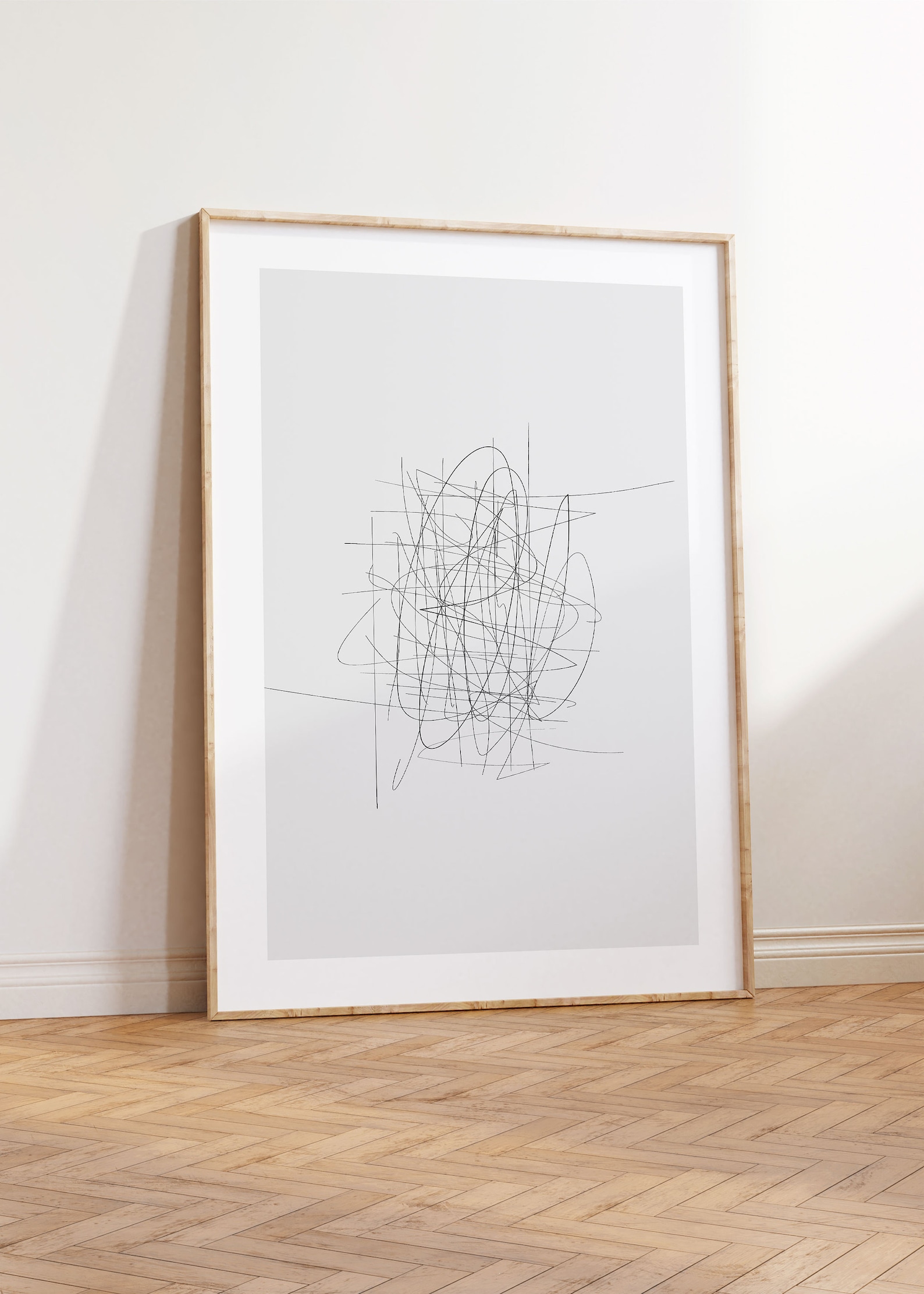 Abstract Lines Print Ink Line Drawing X-large Wall Art - Etsy