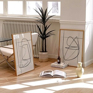 Matching Art Prints - Set of 2 Abstract Prints - Beige Artwork ...