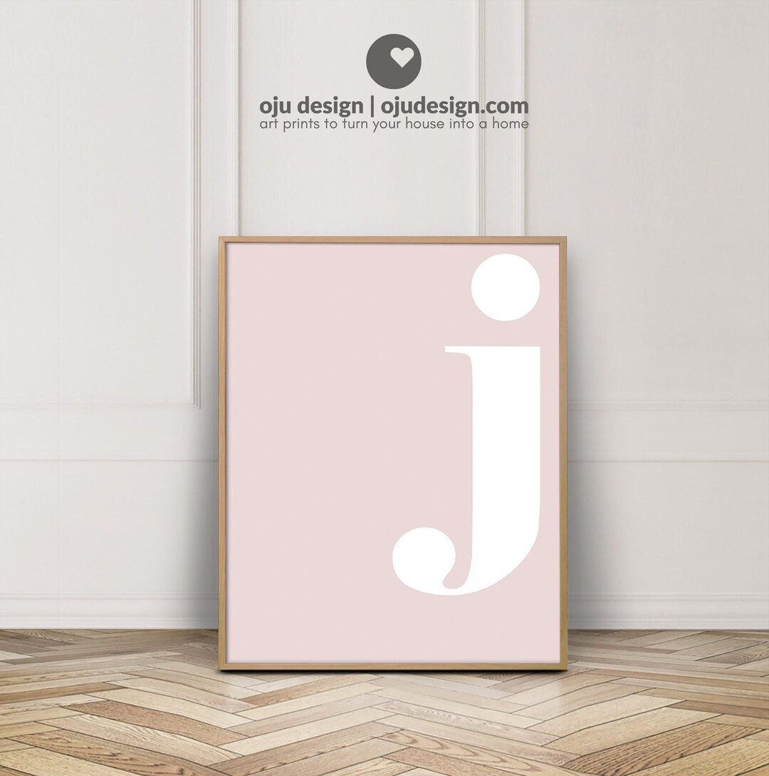 Letter J Wall Art Printable Alphabet Letters Lowercase - Etsy