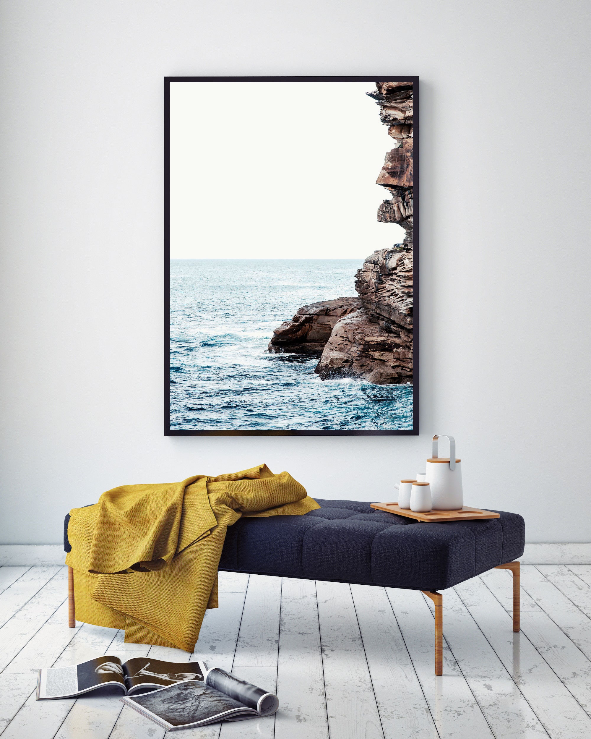 Modern Coastal Wall Decor Beach Ocean Art Nature Sea Coastal | Etsy