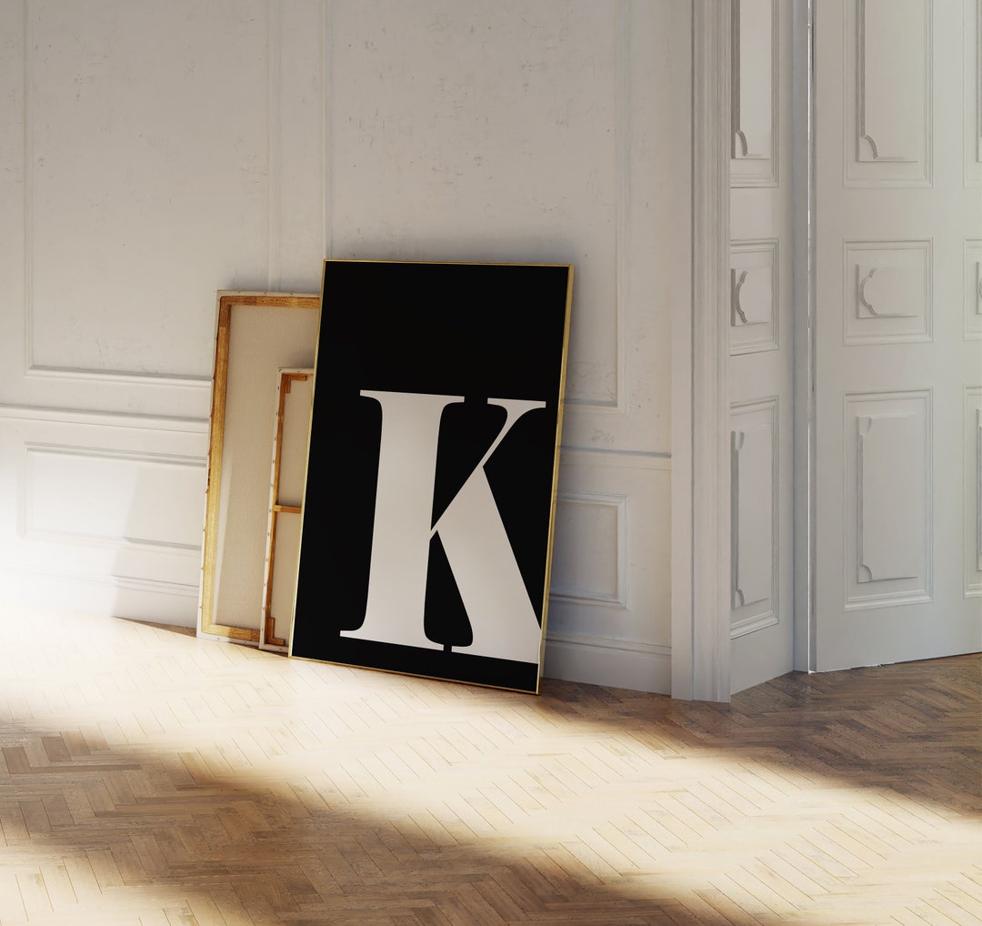K Letter Print, Alphabet Print, Initials Print, Printable Letter ...