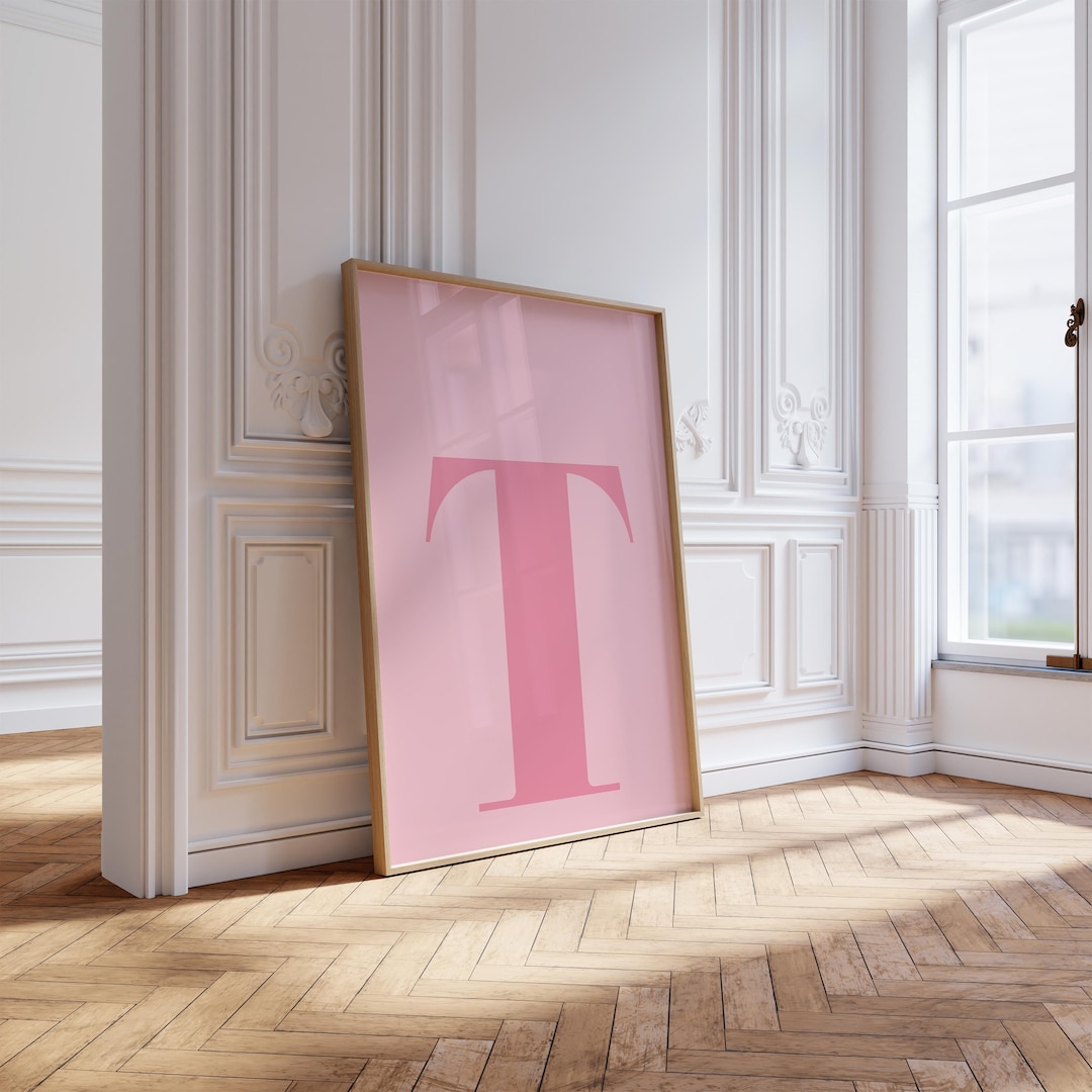 Letter T Print, Initial Print, Letter T Wall Décor, Monogram Print ...