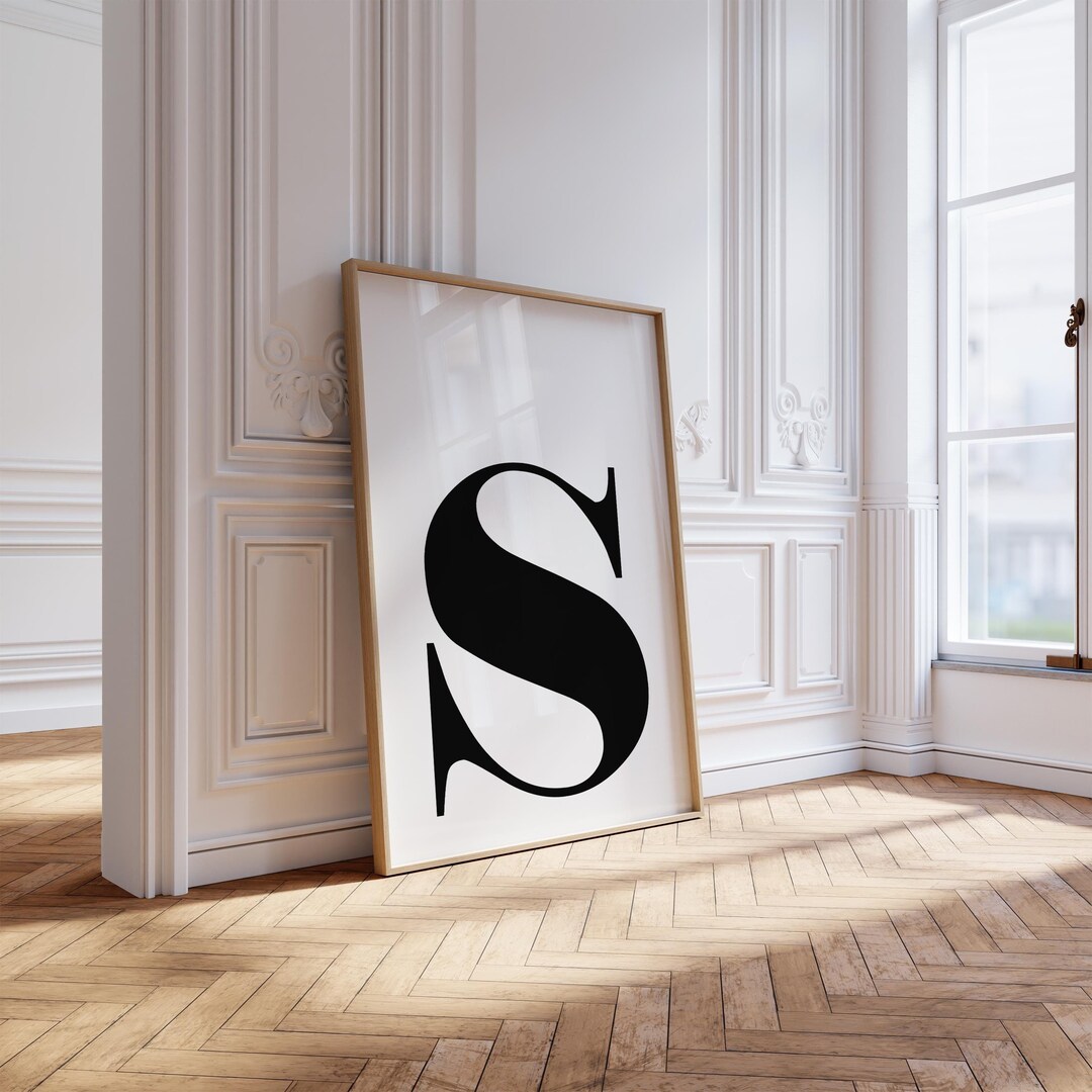Printable Letter, Alphabet Letter S, Letter Sign, Monogram Poster ...