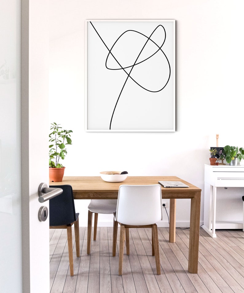 Abstract Lines Print Continuous Line Drawing Art Contour - Etsy Australia