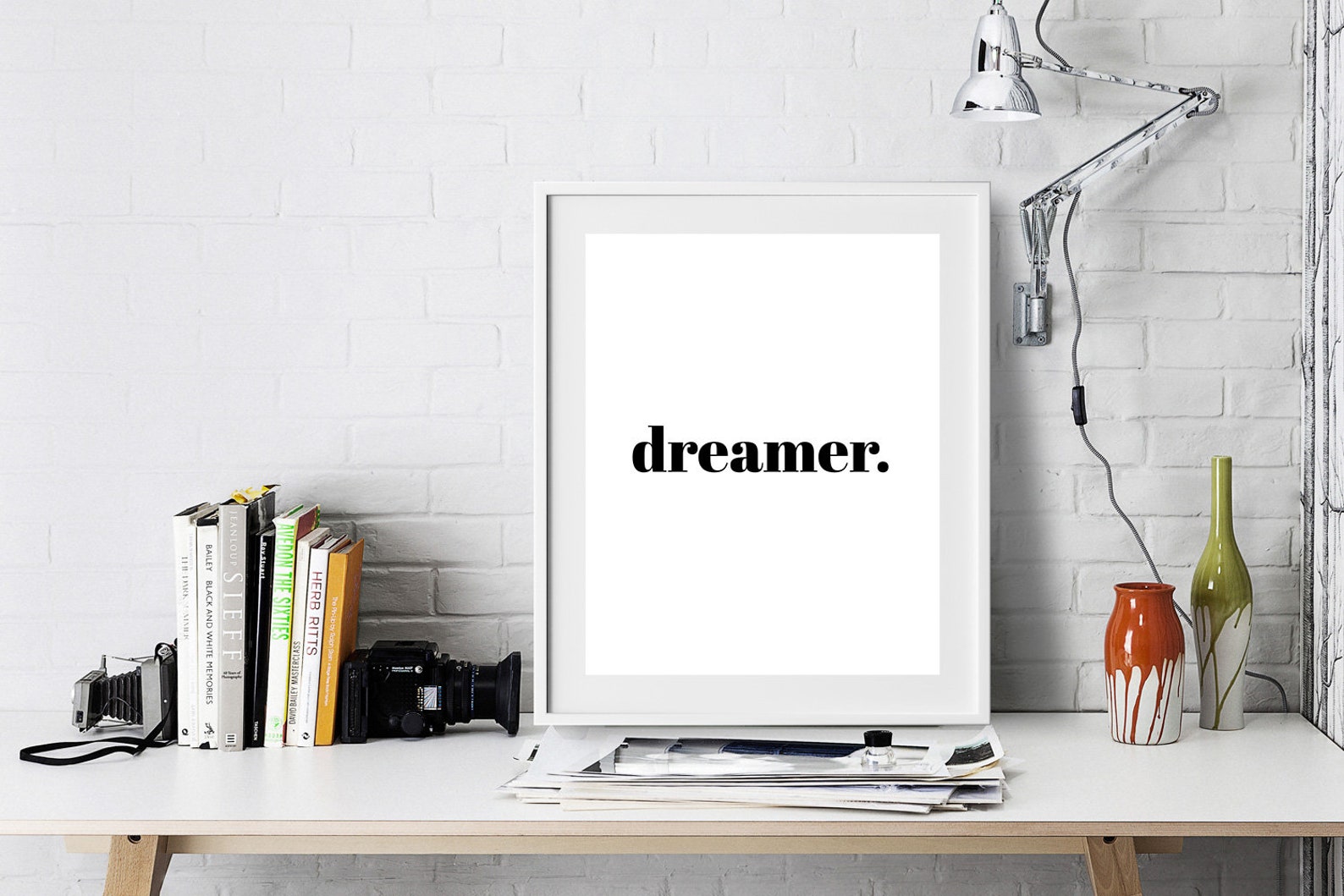 Dreamer Word Art Typography Print Bedroom Wall Decor Quote | Etsy
