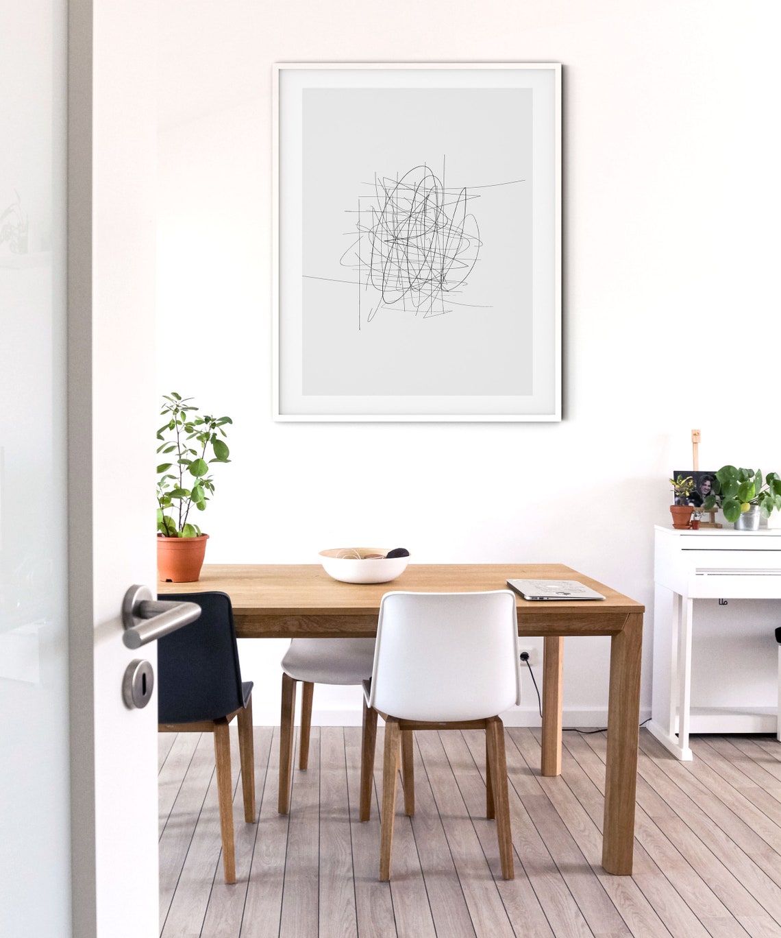 Abstract Lines Print Ink Line Drawing X-large Wall Art | Etsy