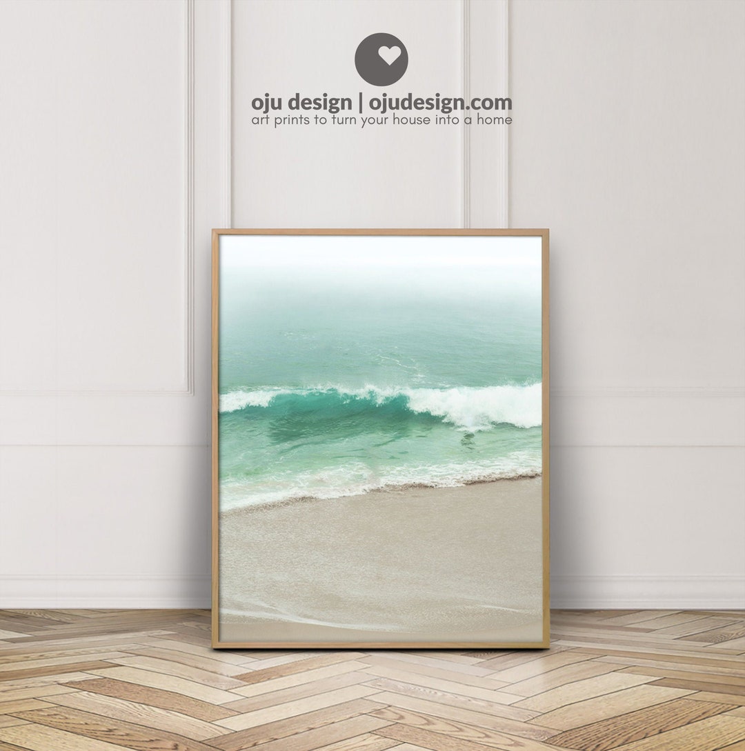 Coastal Posters Wave Artwork Ocean Waves Art Beach - Etsy