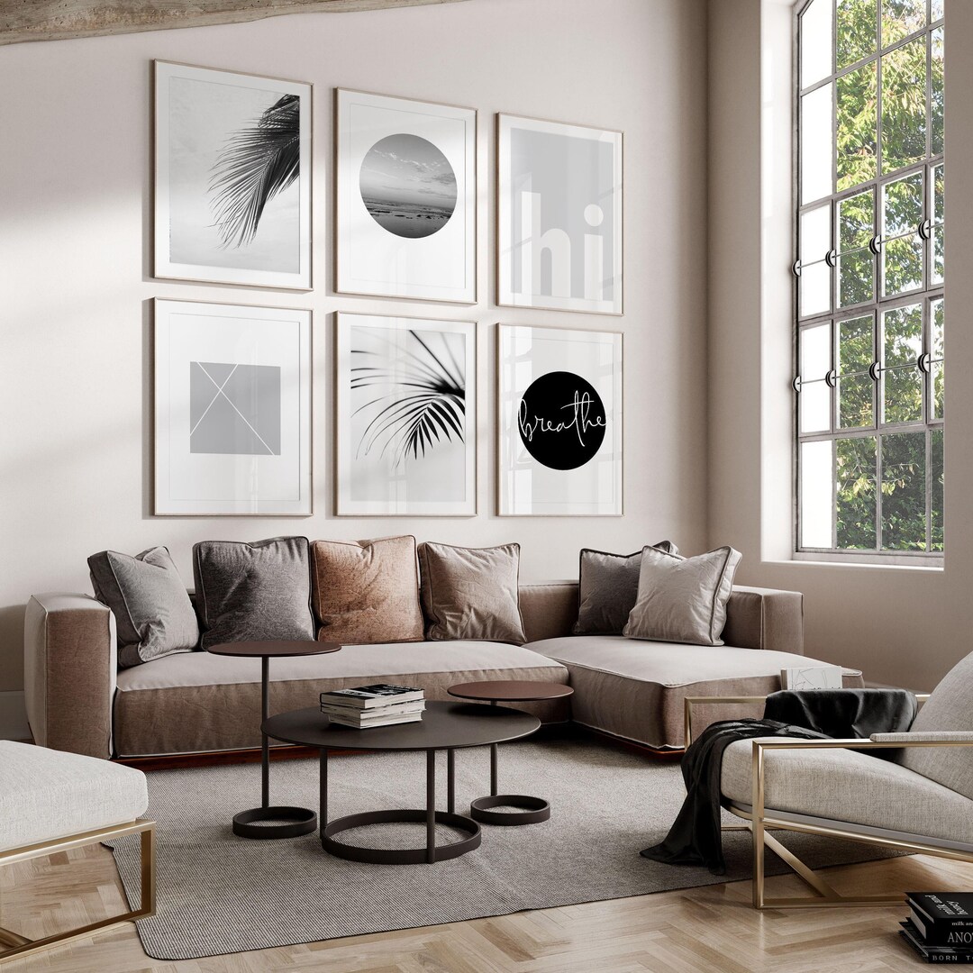 Modern Neutral Gallery Wall Printable Set – Minimalist Gray Poster ...