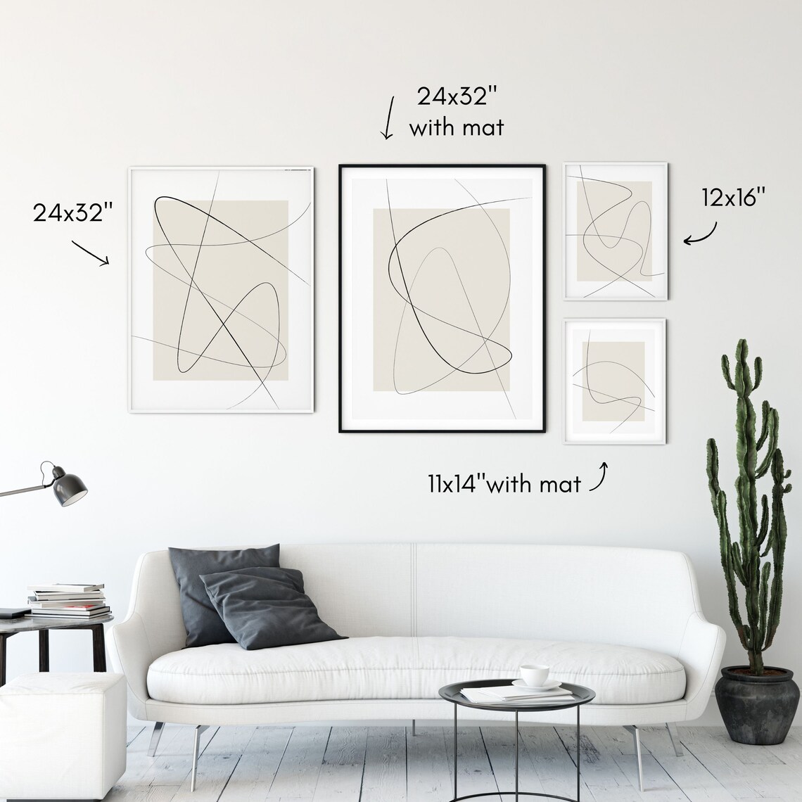 Line Poster Set of 4 Wall Art Minimalist Line Art - Etsy