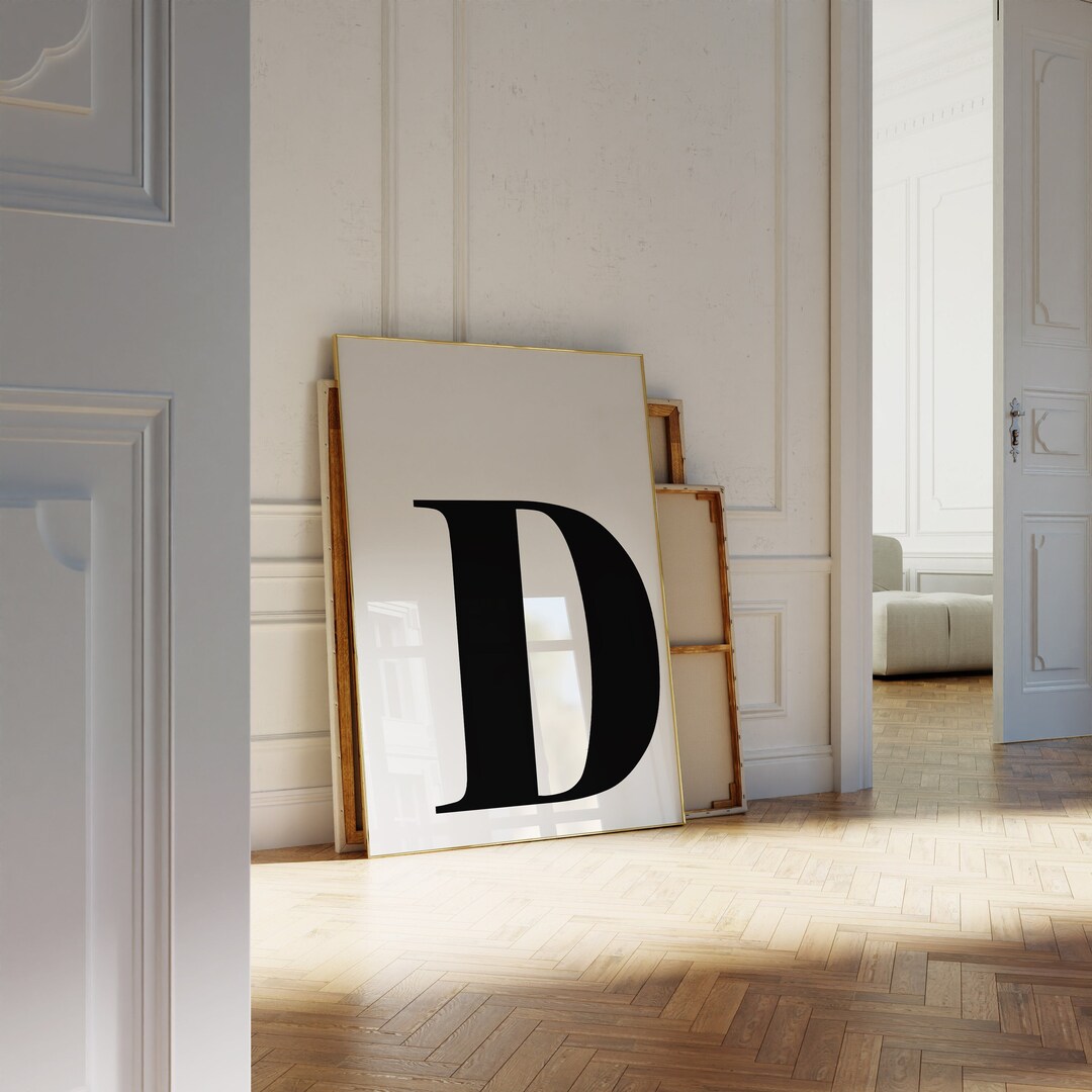 D Poster, Modern Initial D, Letter Monogram, Family Name Letter D ...