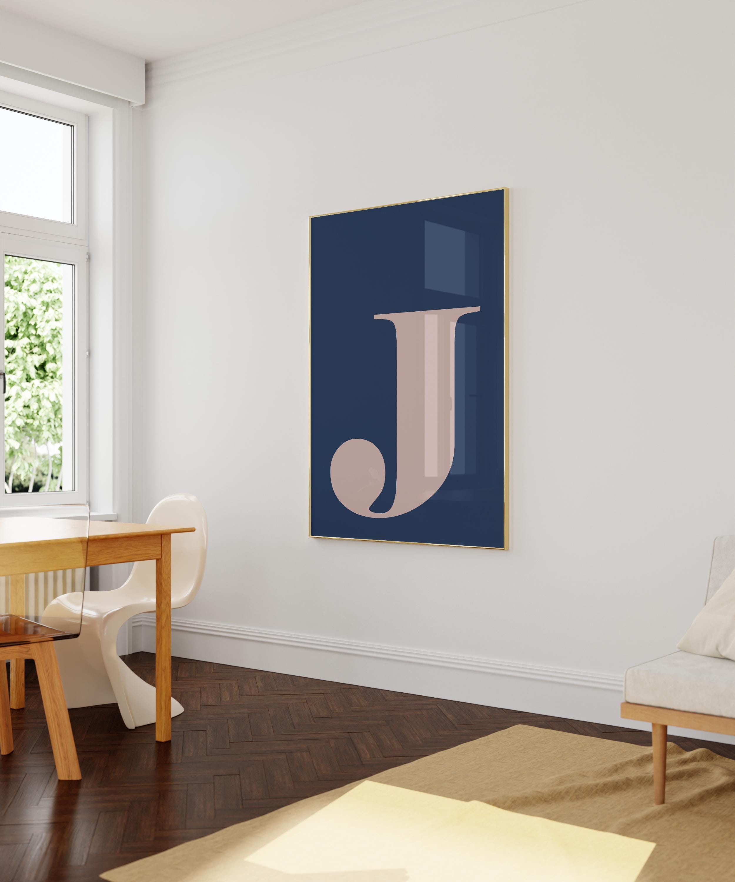 Letter J Poster, Initials Poster, Nursery Wall Letters, Trendy College ...