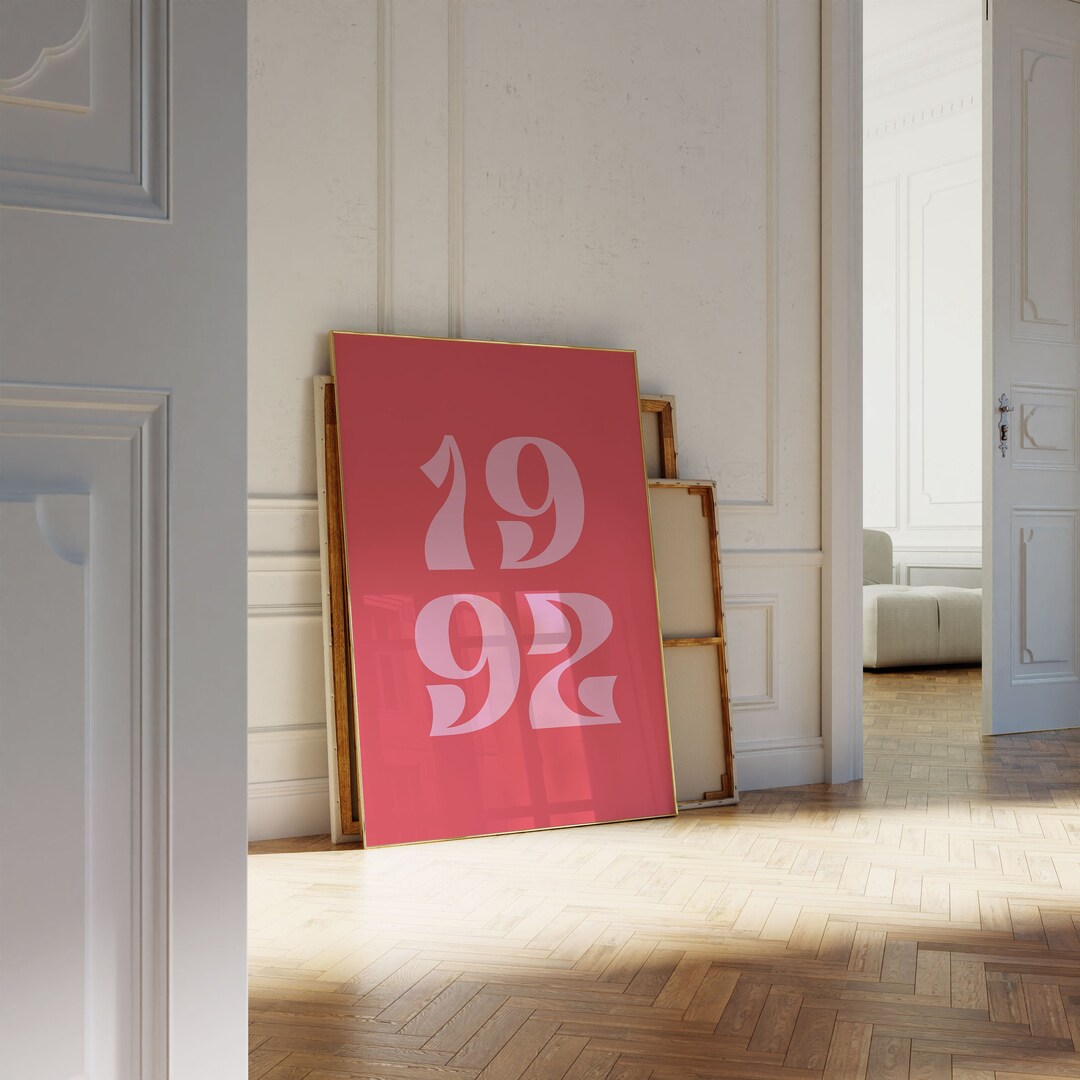 1992 Year Printable, 1992 Wall Art, Retro Wall Art, Personalized Year ...