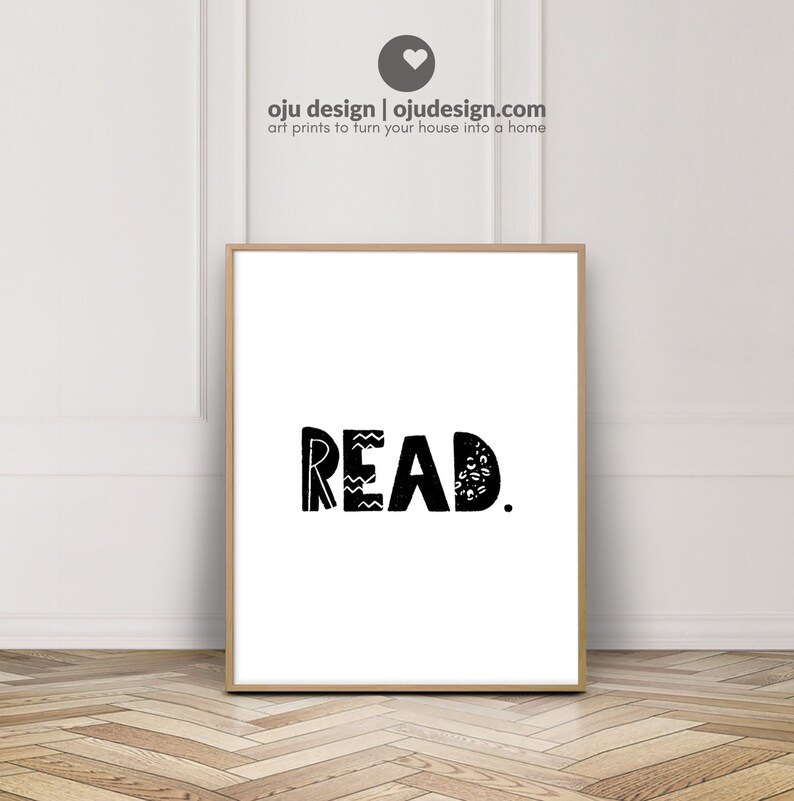 Read Sign Reading Wall Art Read Print for Kids Room - Etsy