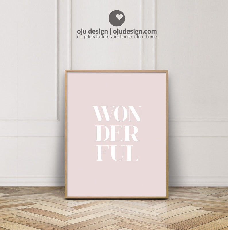 Pink Wall Poster Digital Prints Pastel Pink Wall Art Decor | Etsy