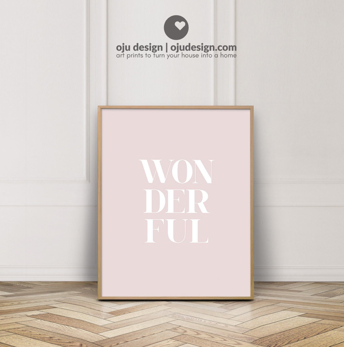 Pink Wall Poster Digital Prints Pastel Pink Wall Art Decor | Etsy