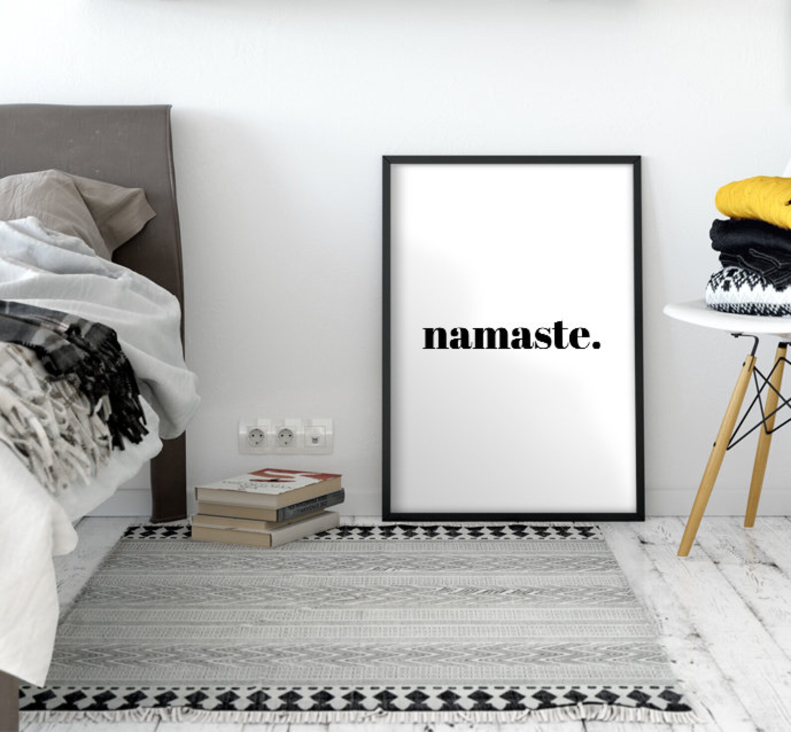 Namaste Wall Art Bedroom Wall Decor Over the Bed Boho - Etsy