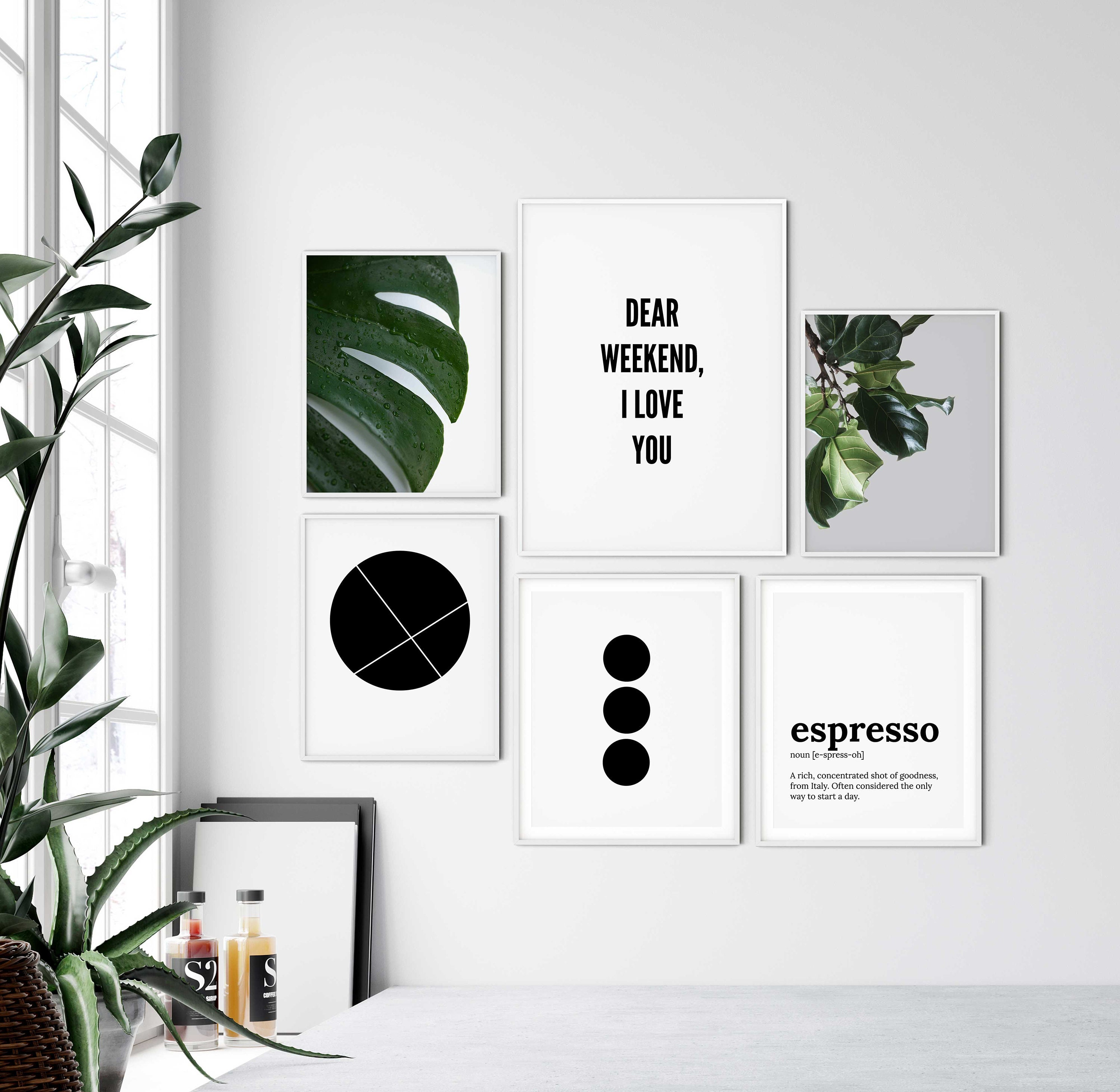 Gallery Wall Set Wall Art Set of 6 Posters Geometric | Etsy Australia