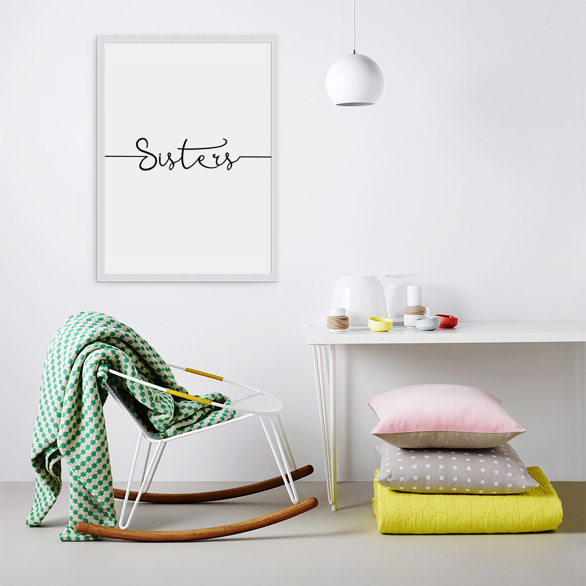 Sisters Poster for Kids Room Best Friend Print BFF Gift | Etsy