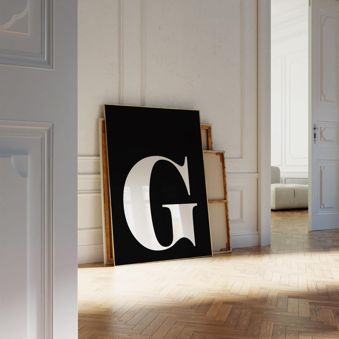 Letter G Poster, G Initial Print, Teen Girl Room Decor, Preppy Dorm ...