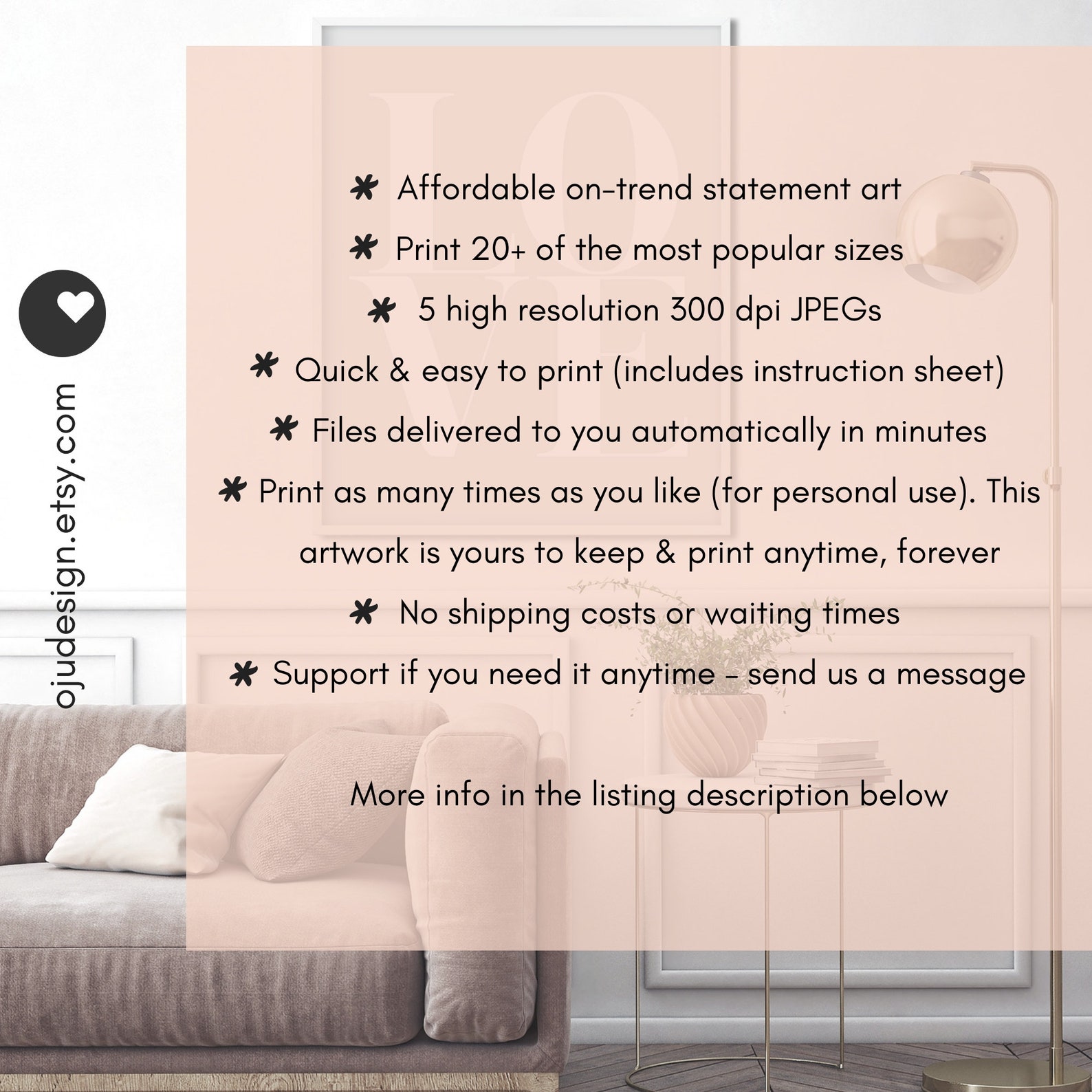 Pastel Pink Wall Art Light Pink Hi Sign Big Prints for | Etsy