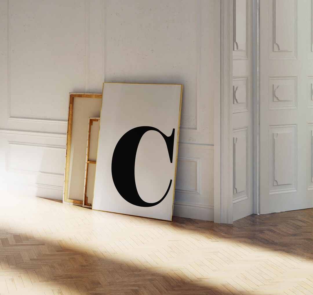 C Poster, Modern Initial C, Letter Monogram, Family Name Letter C ...