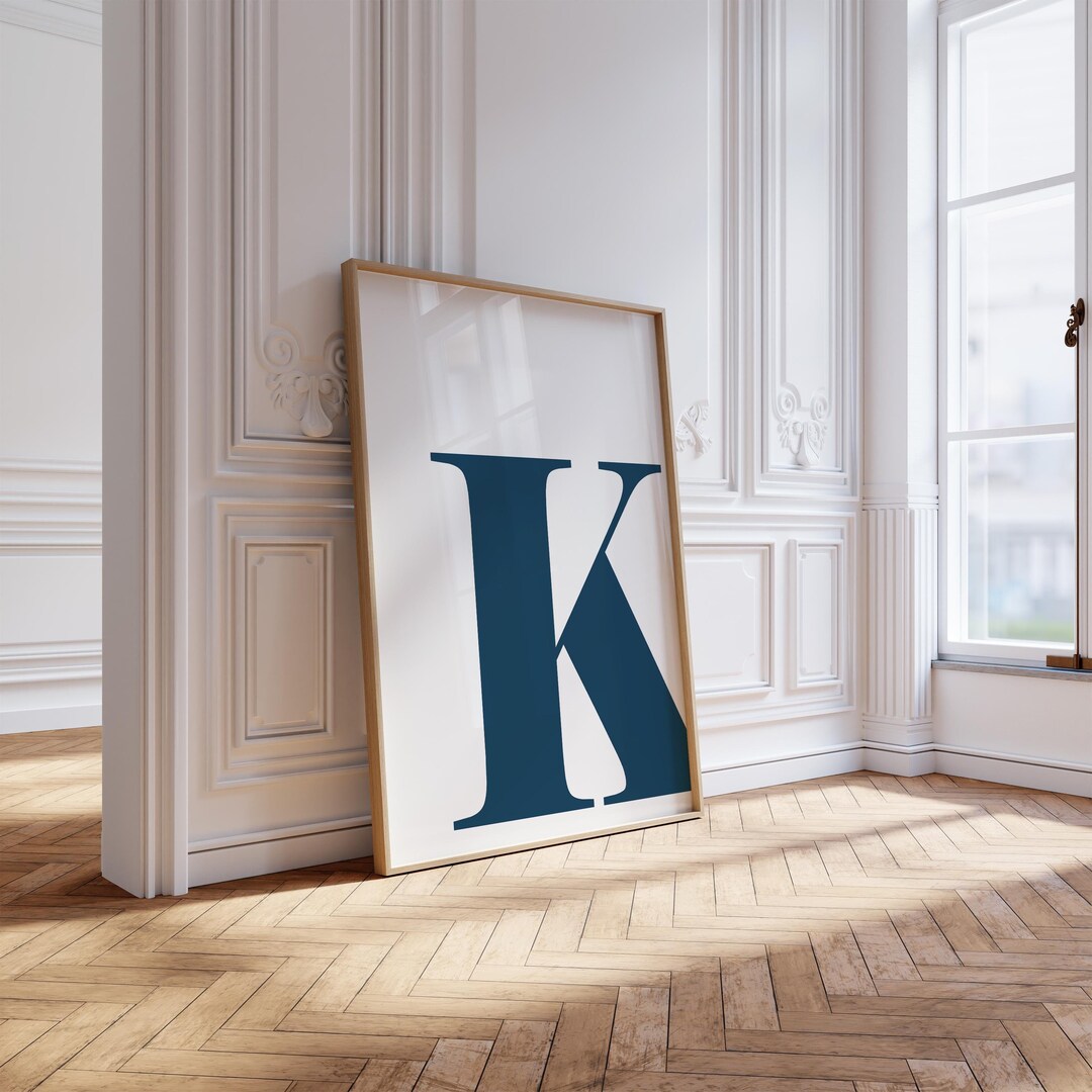 Letter K Poster, College Dorm Decor, Nursery Letters, Preppy Wall Art ...