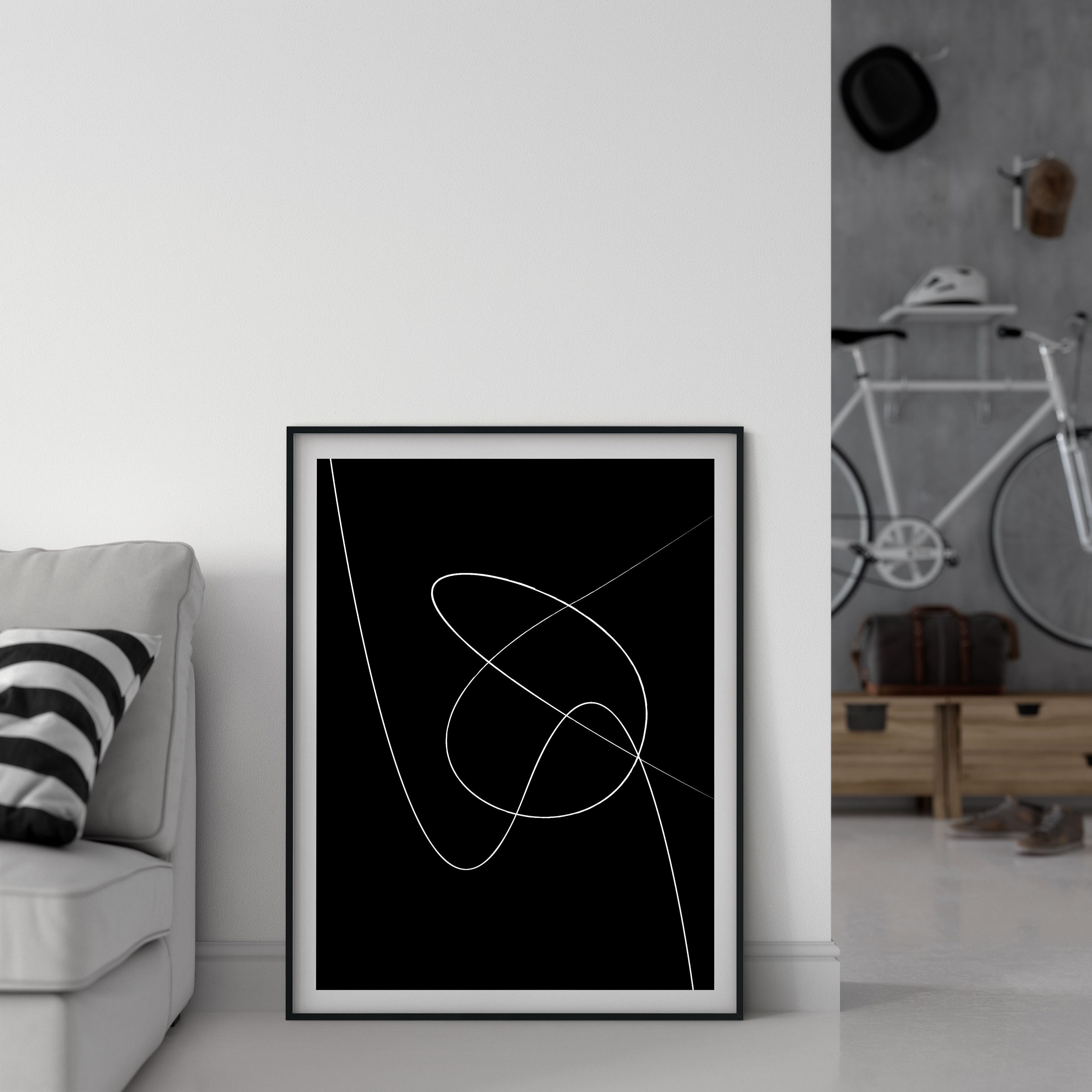 Modern Abstract Line Art Print One Line Drawing Print Extra | Etsy
