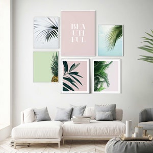 Gallery Wall Set Tropical Print Wall Art Set Poster Set of | Etsy